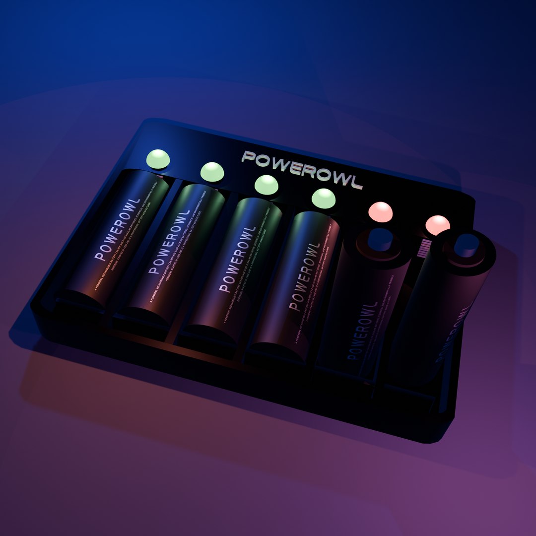 3D Model Powerowl Electric Batteries - TurboSquid 2208949