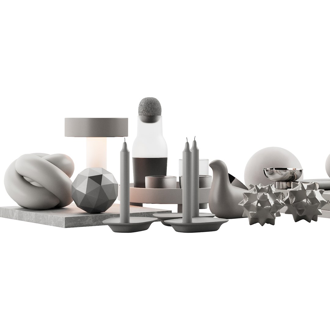 3D 023 GRAY Decorative Pack PART 1 - TurboSquid 1765581