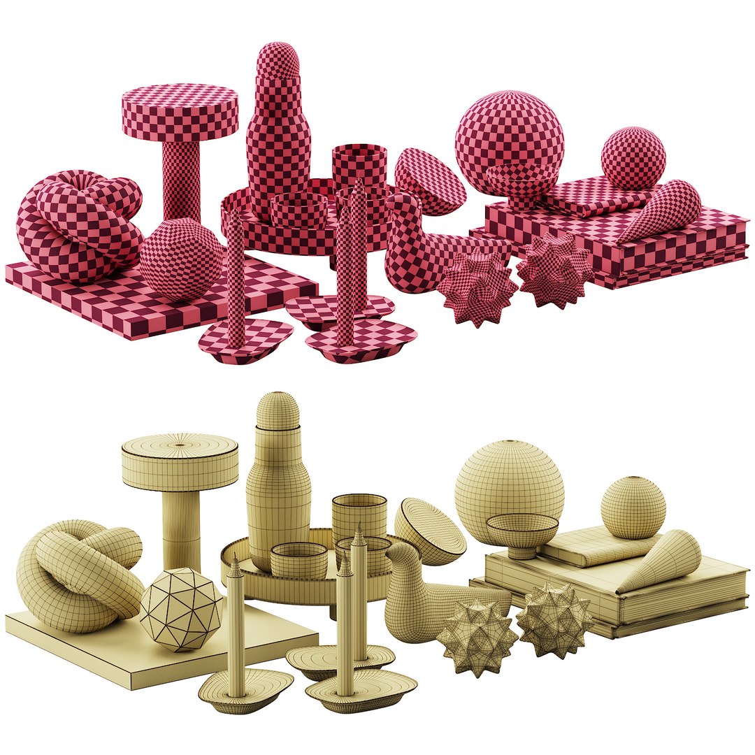 3D 023 GRAY Decorative Pack PART 1 - TurboSquid 1765581