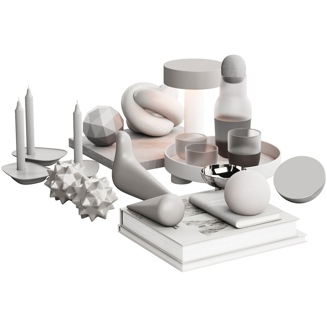 3D 023 GRAY Decorative Pack PART 1 - TurboSquid 1765581