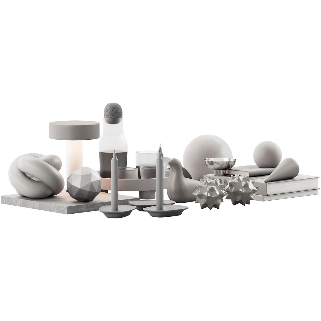 3D 023 GRAY Decorative Pack PART 1 - TurboSquid 1765581