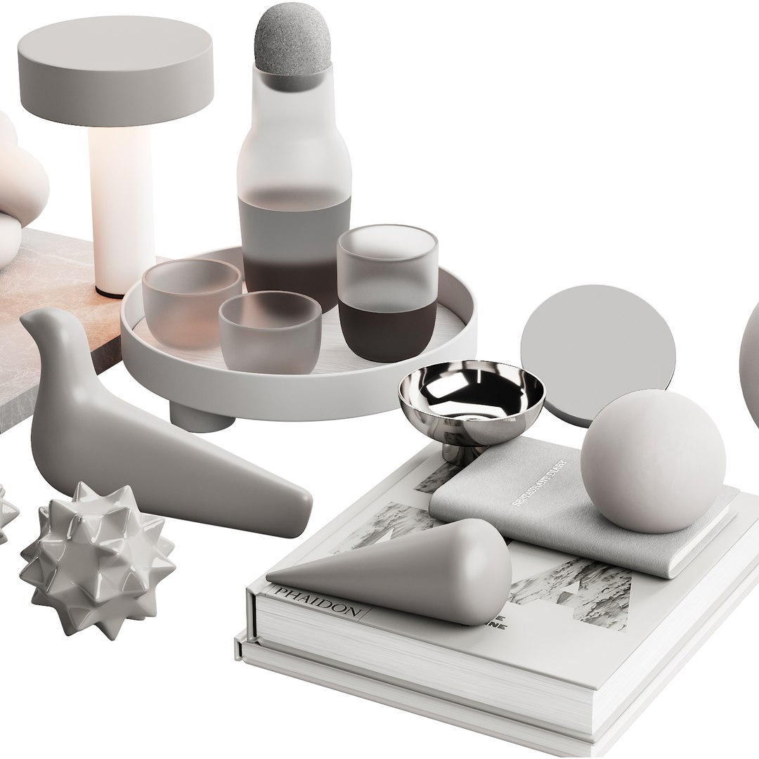 3D 023 GRAY Decorative Pack PART 1 - TurboSquid 1765581