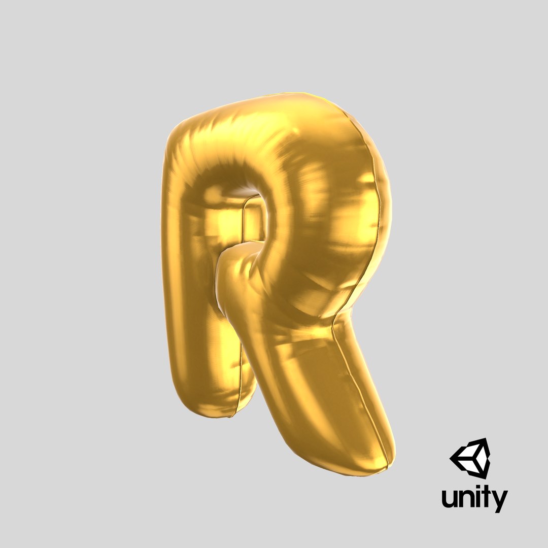 3D foil balloon letter r - TurboSquid 1214981
