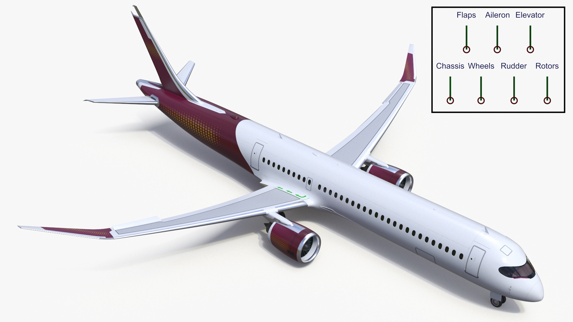 3D Concept Modern Aircraft Turbofan Rigged - TurboSquid 2279845