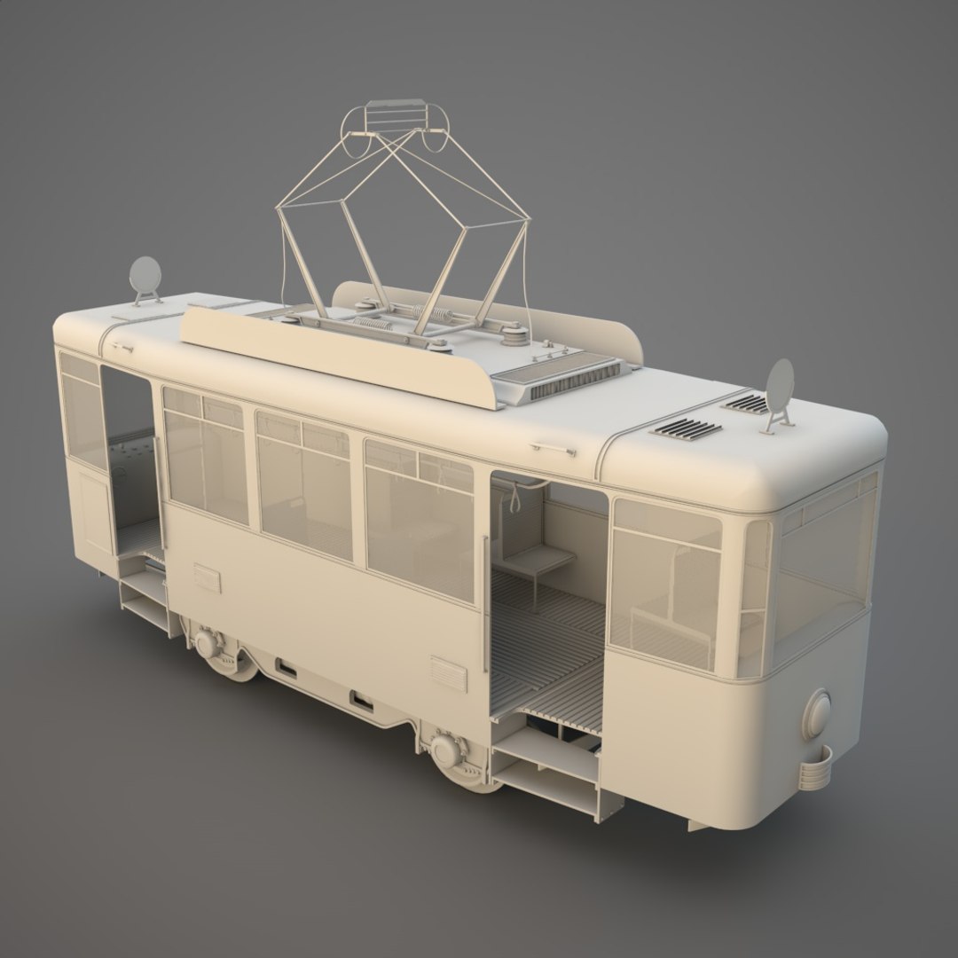 3d Model Of Tram