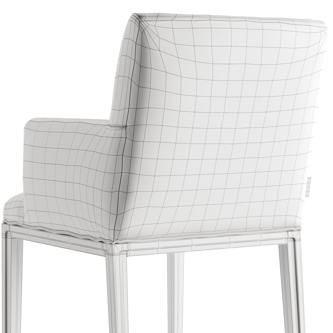 3D Lass Bar Stool With Armrests - TurboSquid 2293033