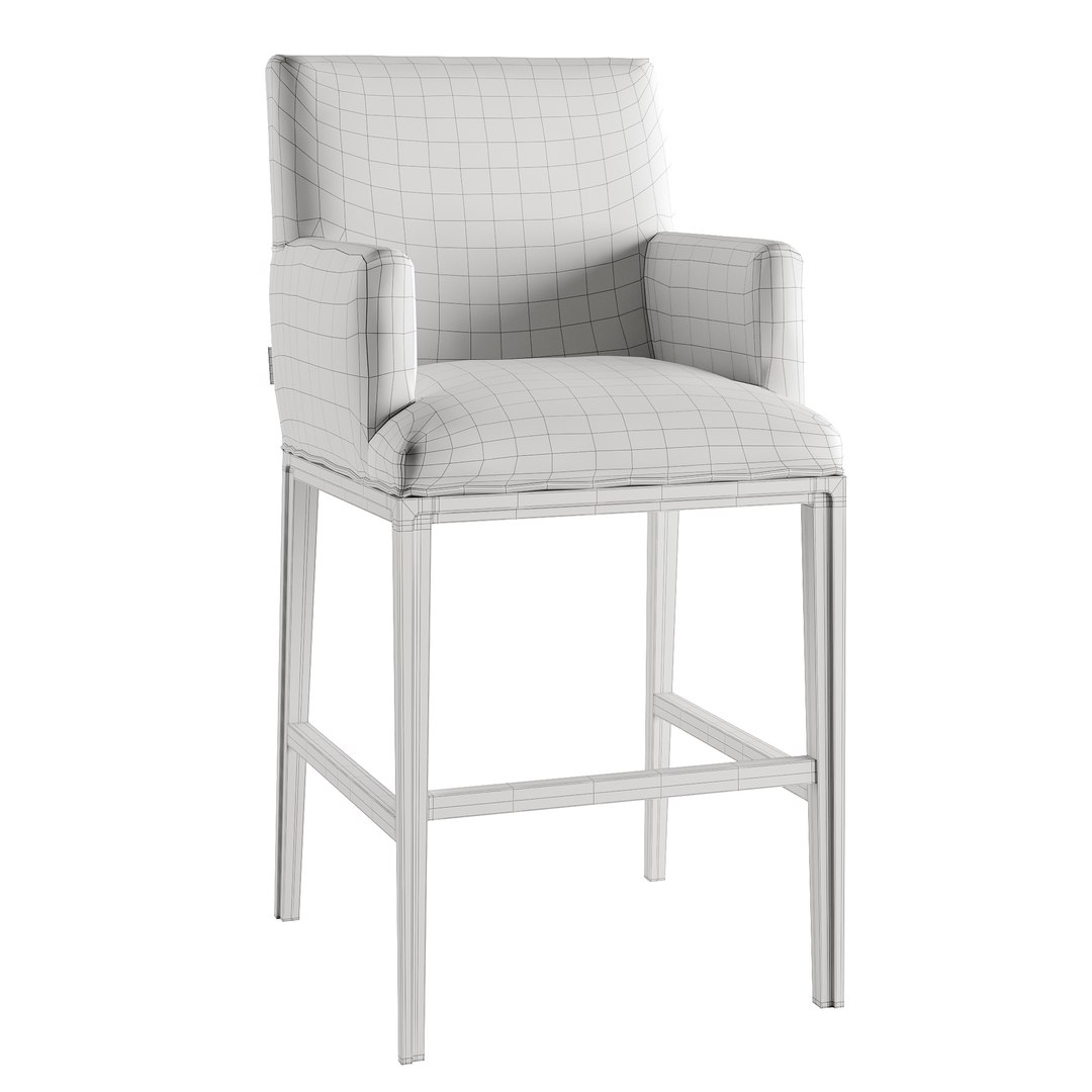 3D Lass Bar Stool With Armrests - TurboSquid 2293033