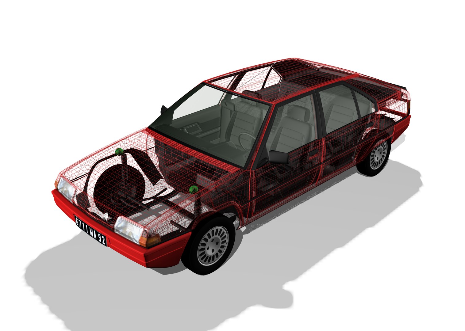 3D Citroen Bx - TurboSquid 1609058