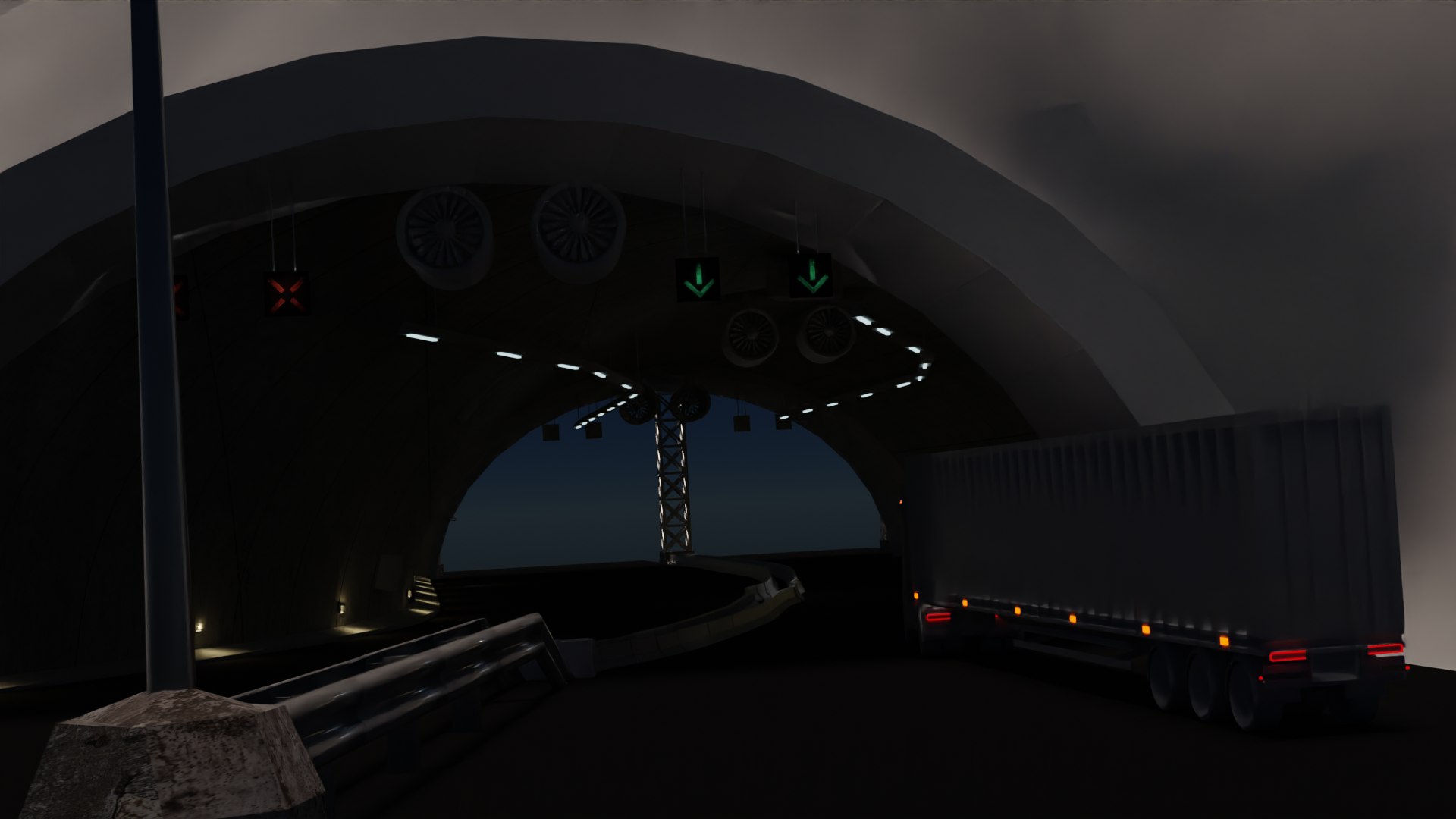 3D Truck Road Tunel Model - TurboSquid 1993291