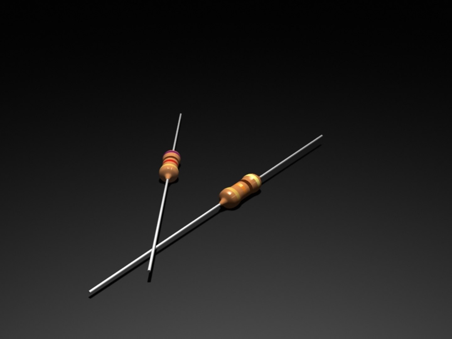 carbon resistors 3d model