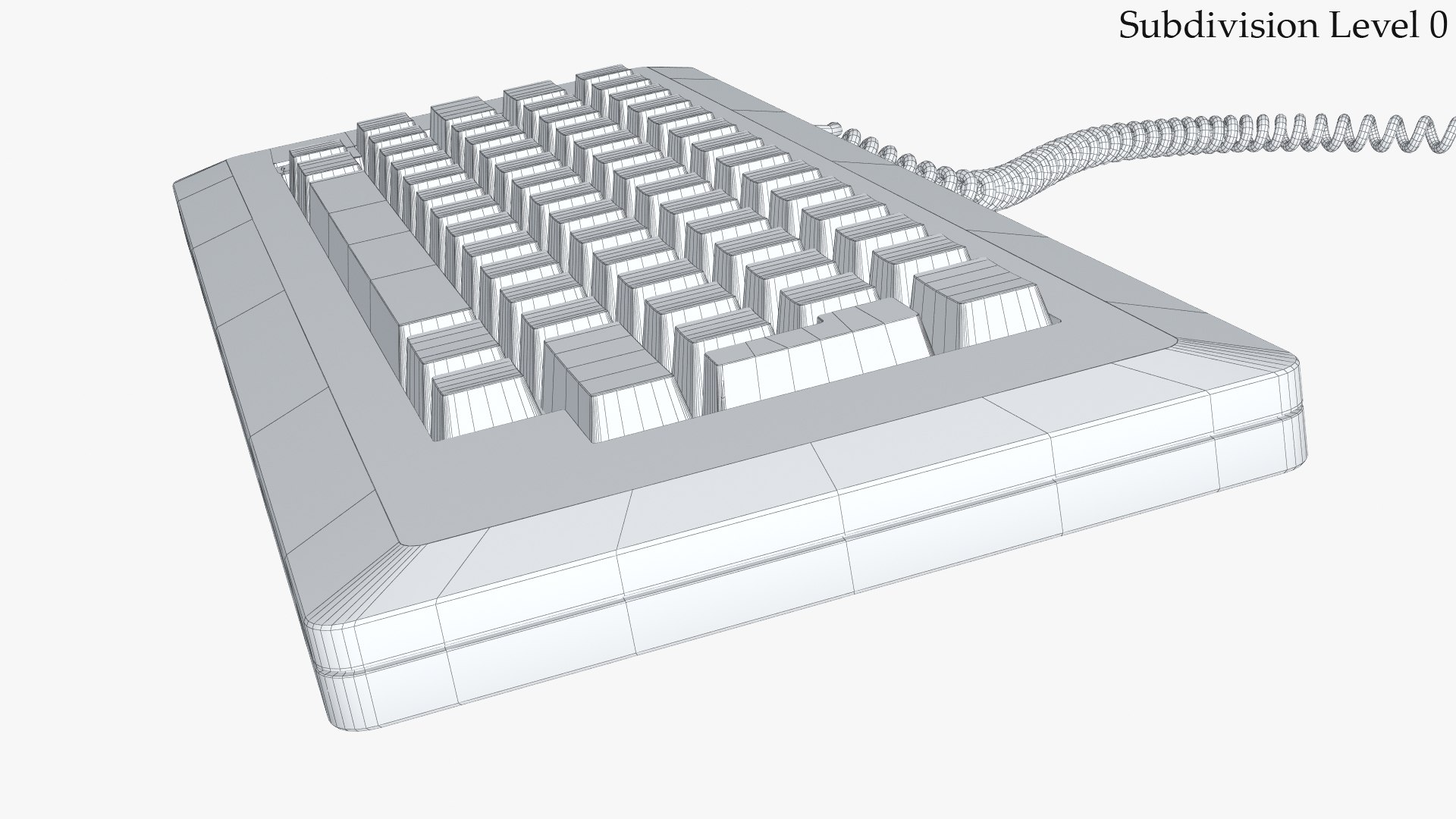 3D Retro Keyboard - TurboSquid 1605180