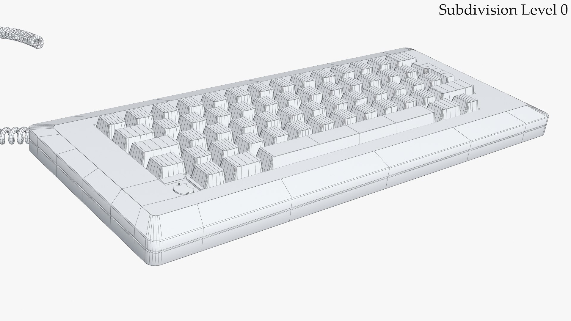 3D Retro Keyboard - TurboSquid 1605180