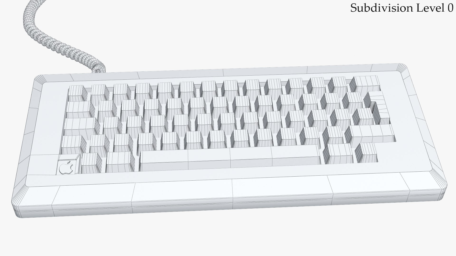 3D Retro Keyboard - TurboSquid 1605180