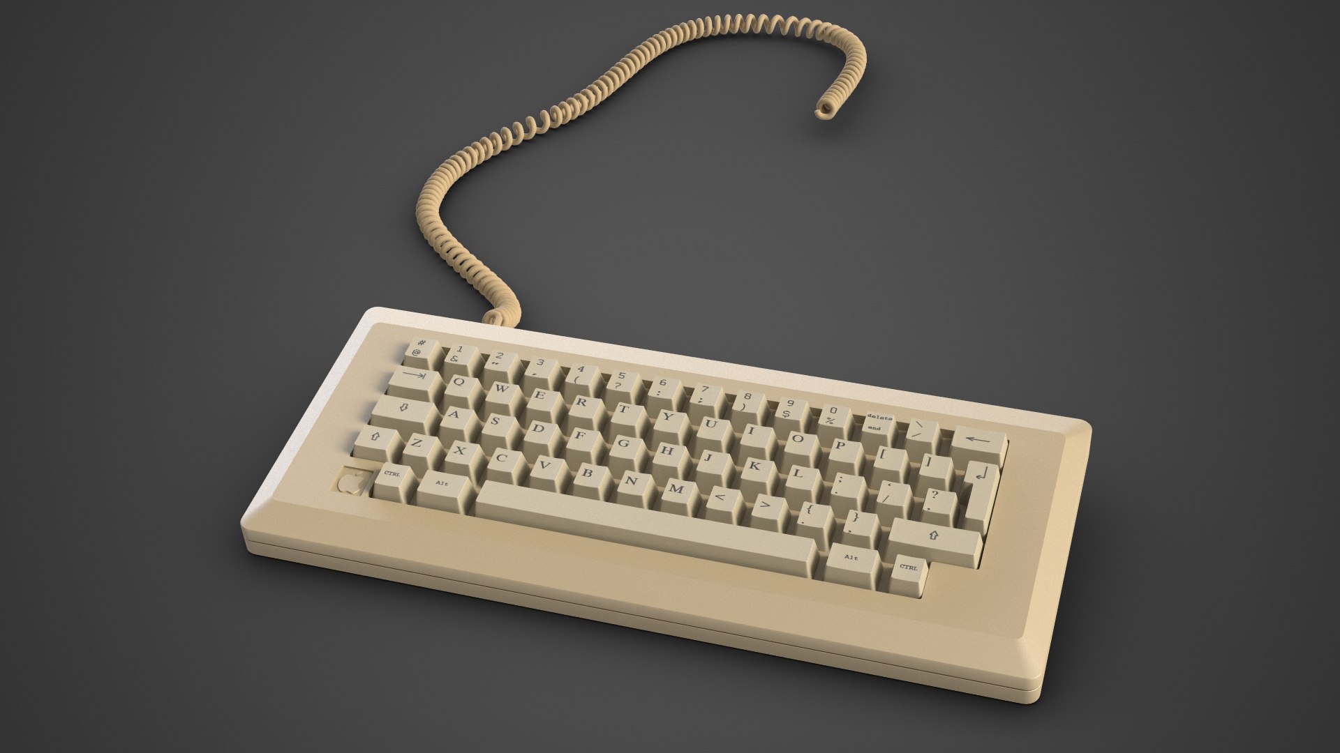 3D Retro Keyboard - TurboSquid 1605180