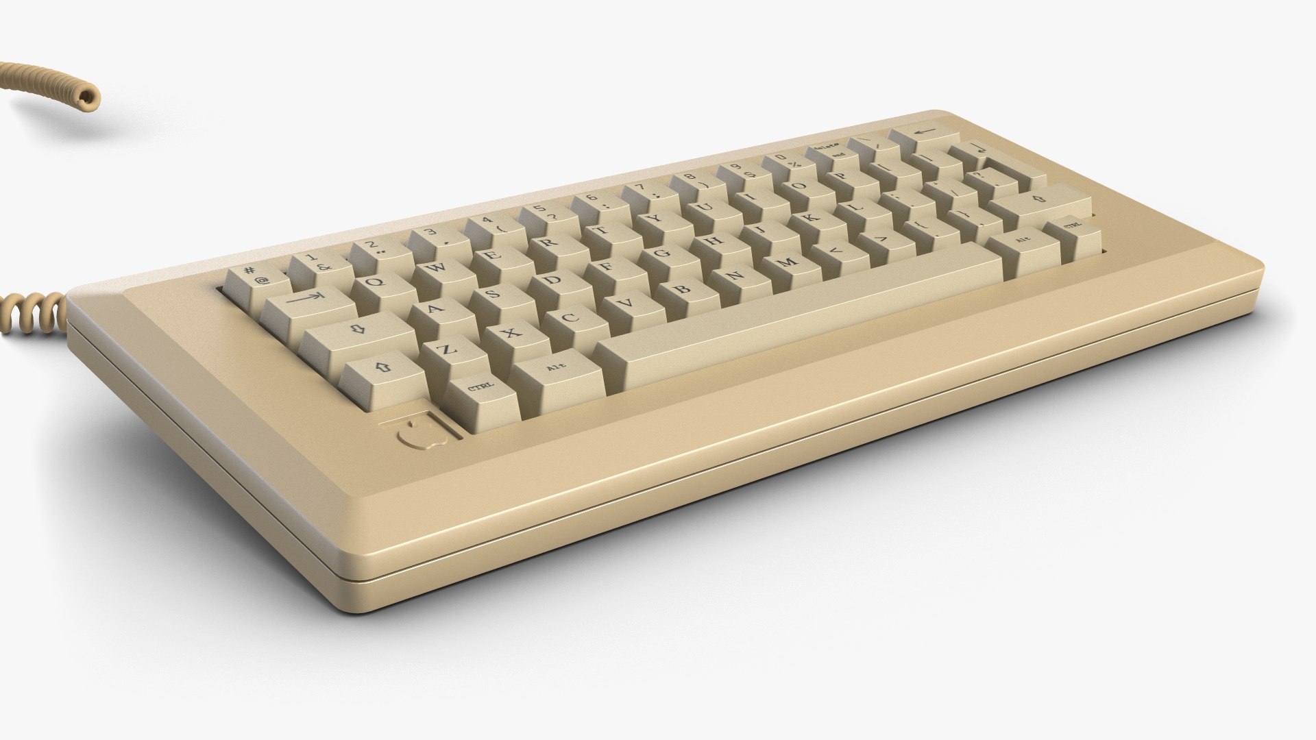 3D Retro Keyboard - TurboSquid 1605180