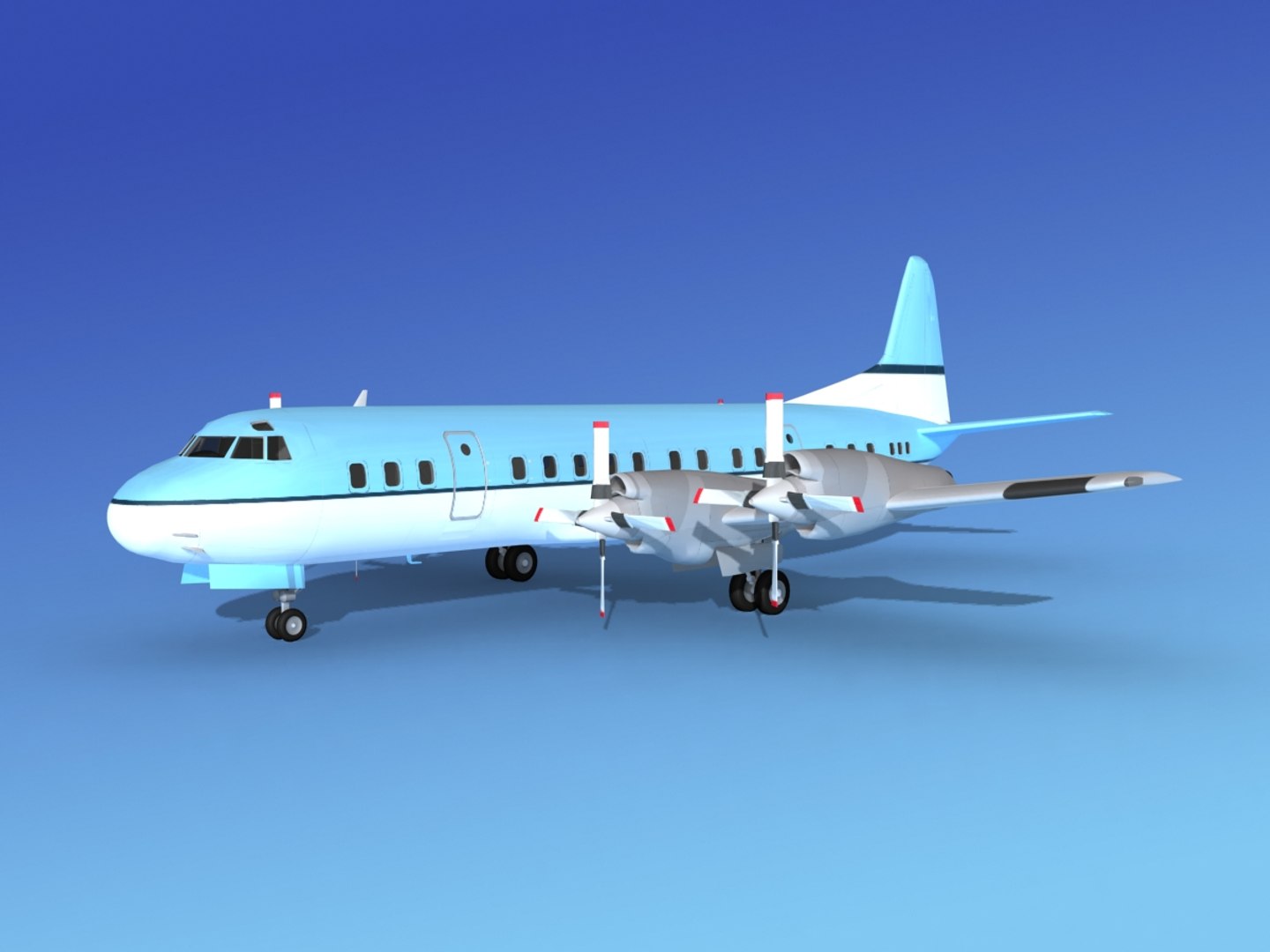 Propellers L188 Electra Lockheed 3d Model
