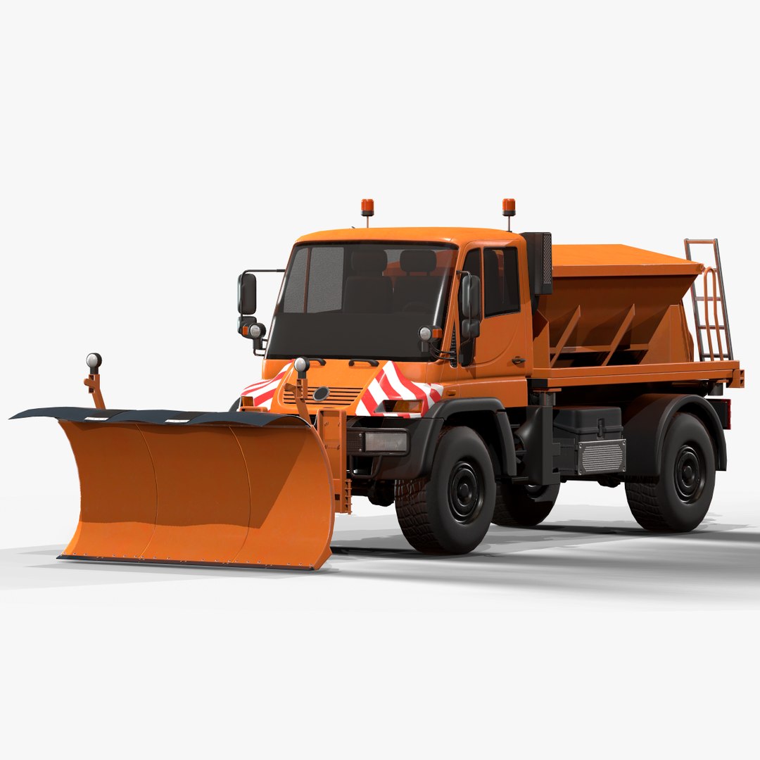 3D model snowplow truck mercedes unimog - TurboSquid 1712161