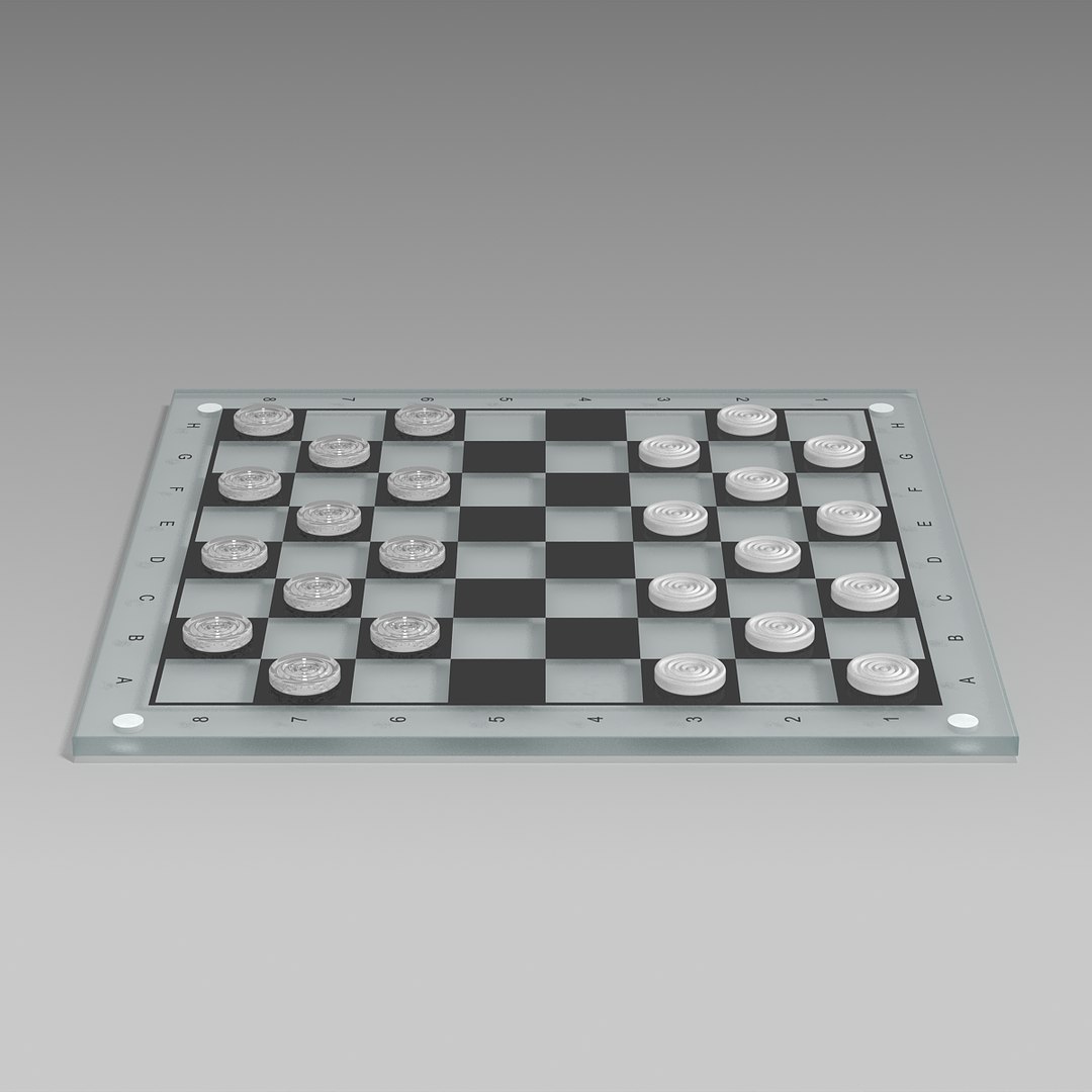 3d Model Glass Checkerboard Objects