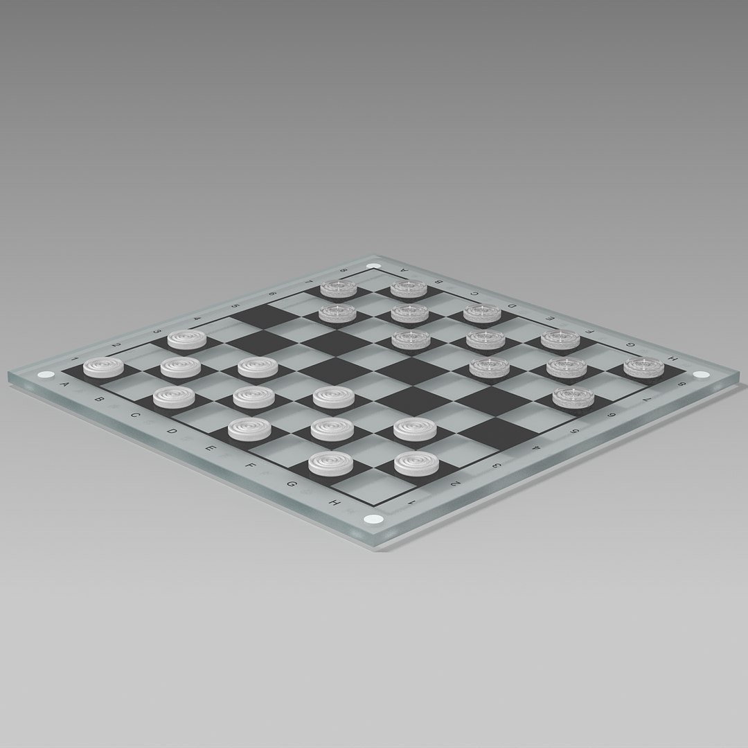 3d Model Glass Checkerboard Objects