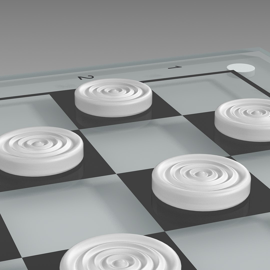 3d Model Glass Checkerboard Objects