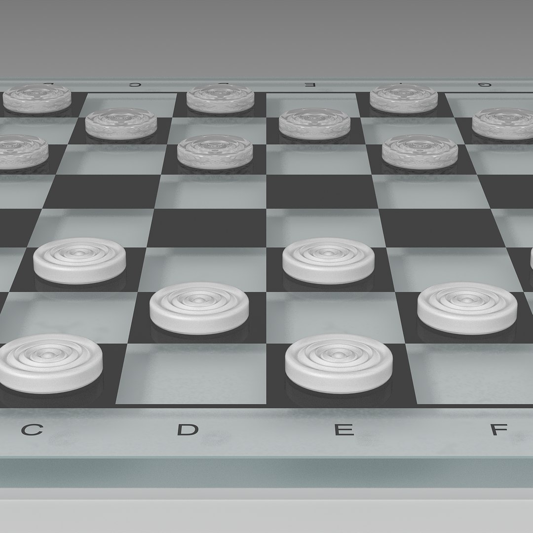 3d Model Glass Checkerboard Objects
