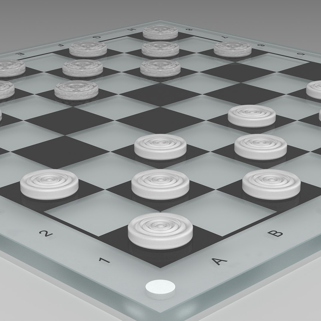 3d Model Glass Checkerboard Objects