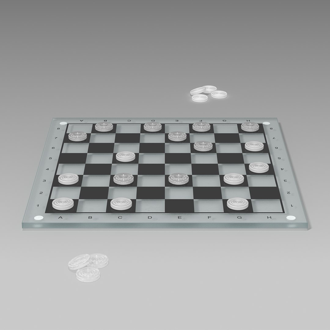 3d Model Glass Checkerboard Objects