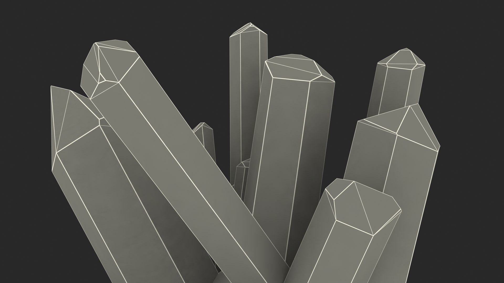 Clear Quartz Crystals 3D - TurboSquid 1452809