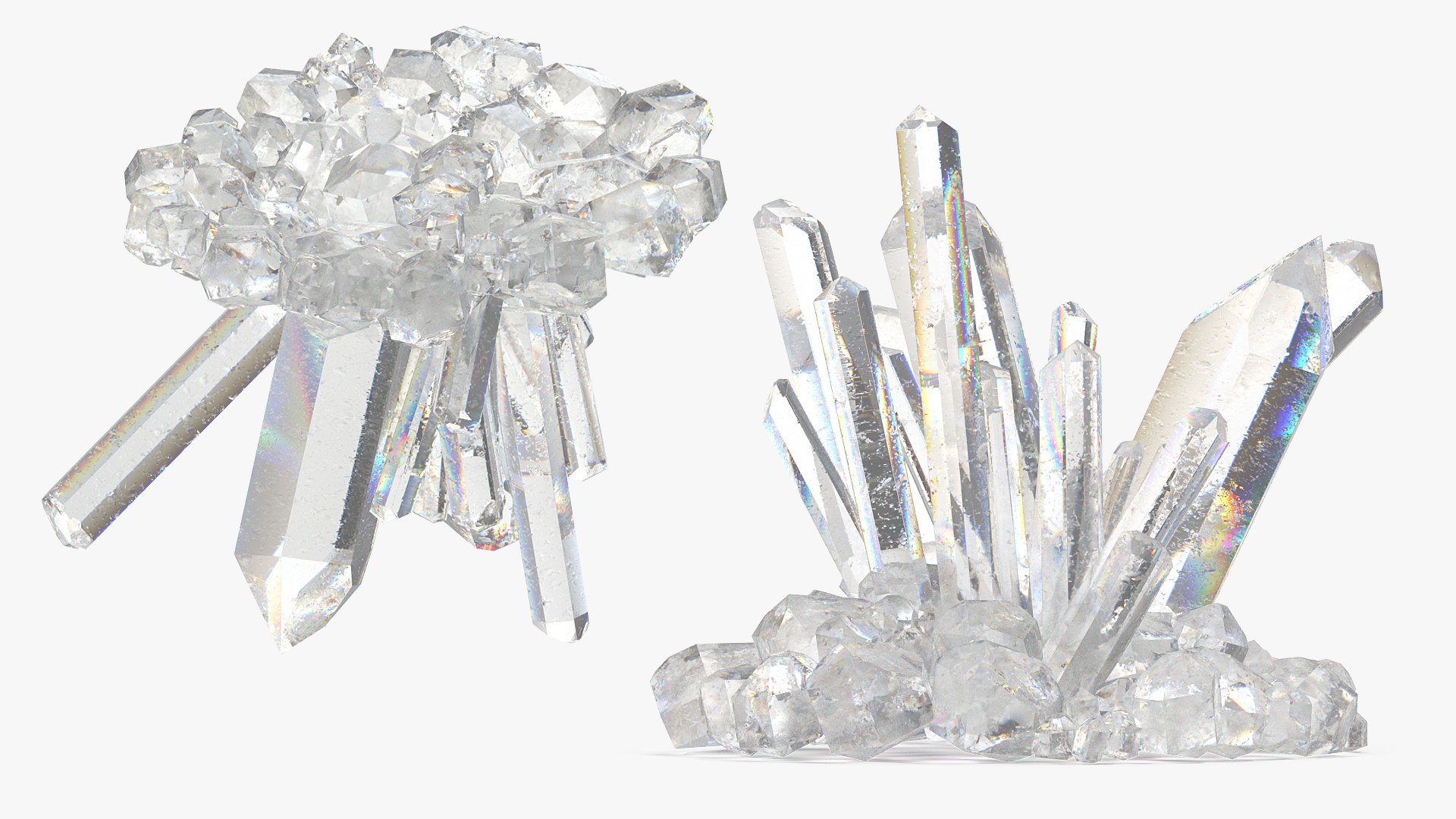 Clear Quartz Crystals 3D - TurboSquid 1452809
