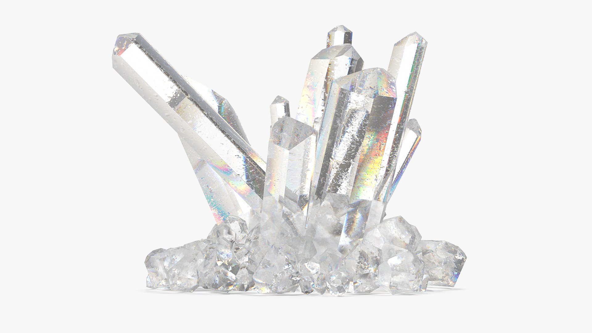 Clear Quartz Crystals 3D - TurboSquid 1452809