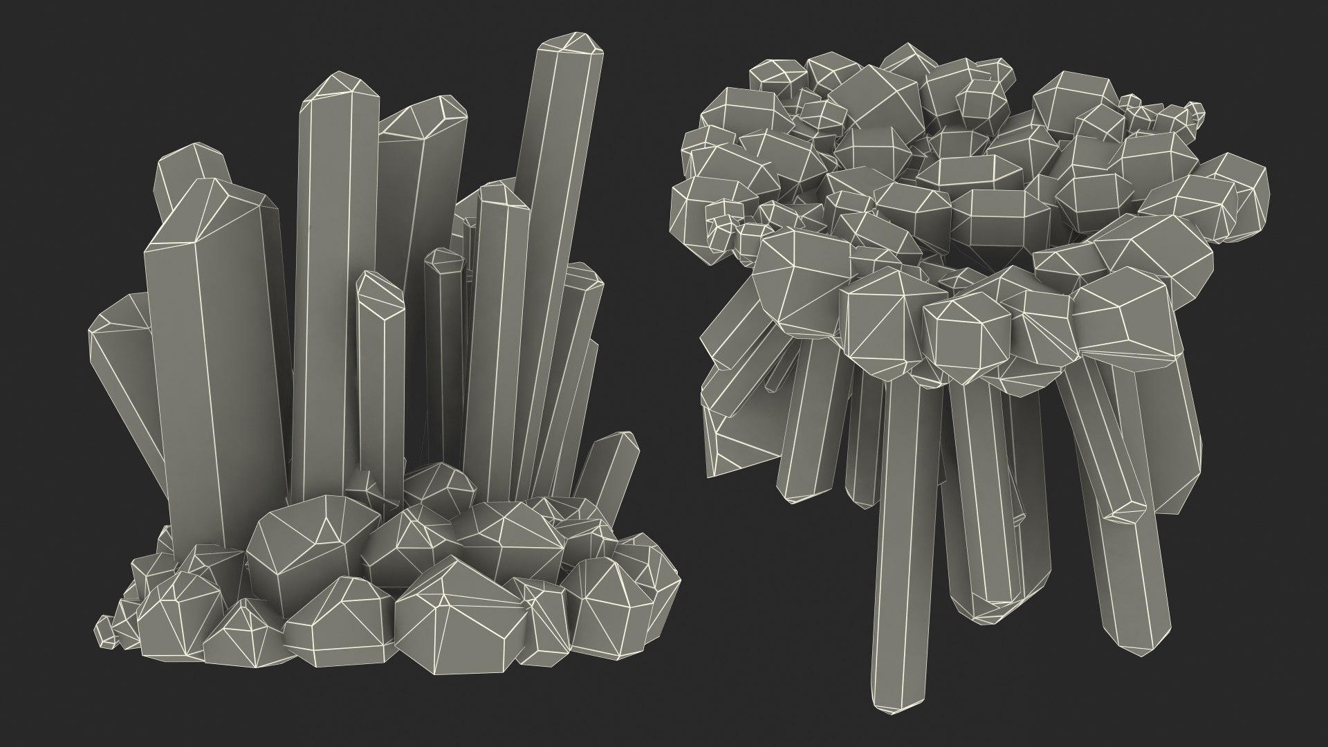 Clear Quartz Crystals 3D - TurboSquid 1452809
