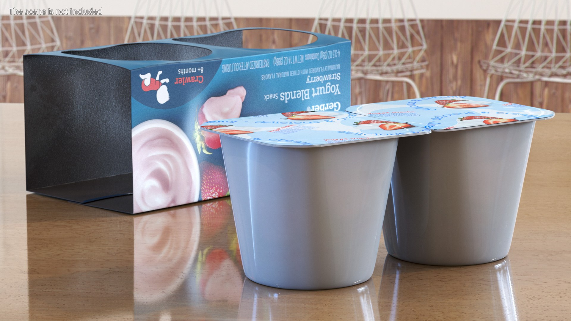 3D Model Gerber Strawberry Yogurt Packaging - TurboSquid 1966519