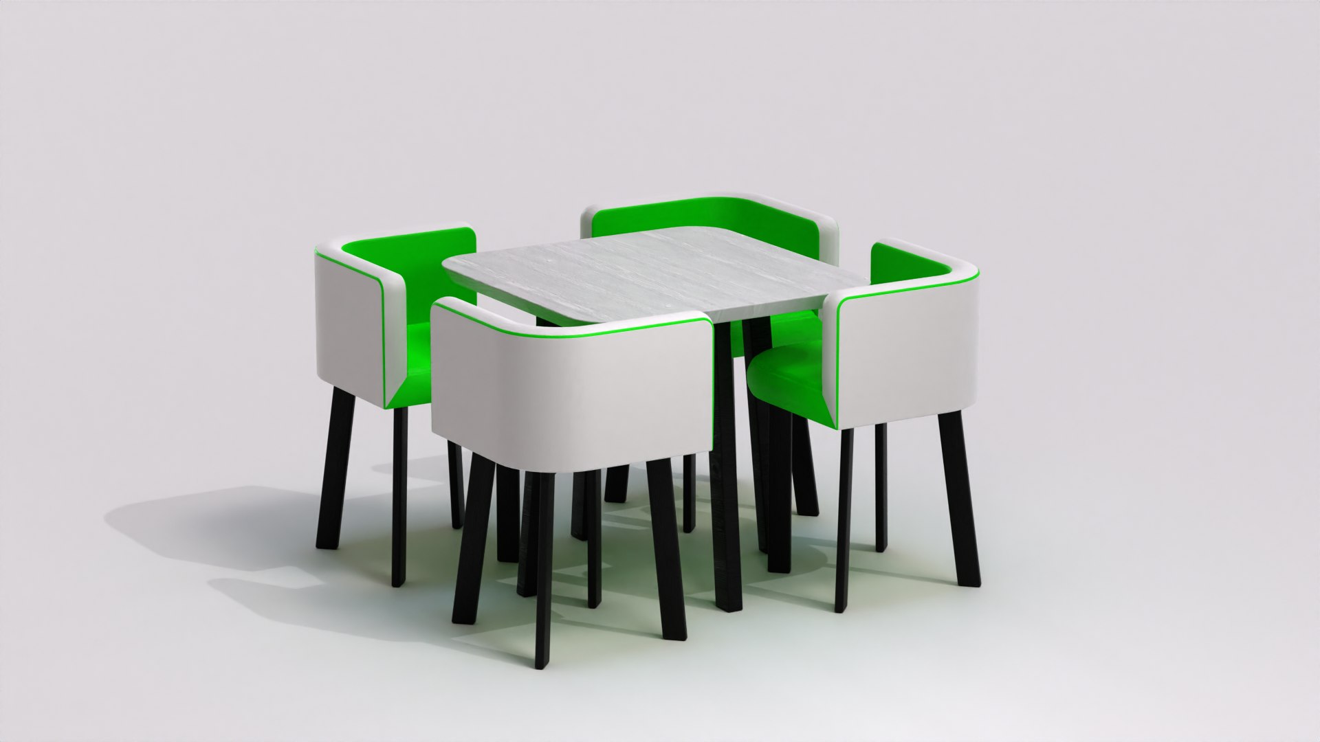 3D Dining Chairs And Square Table - TurboSquid 1966470