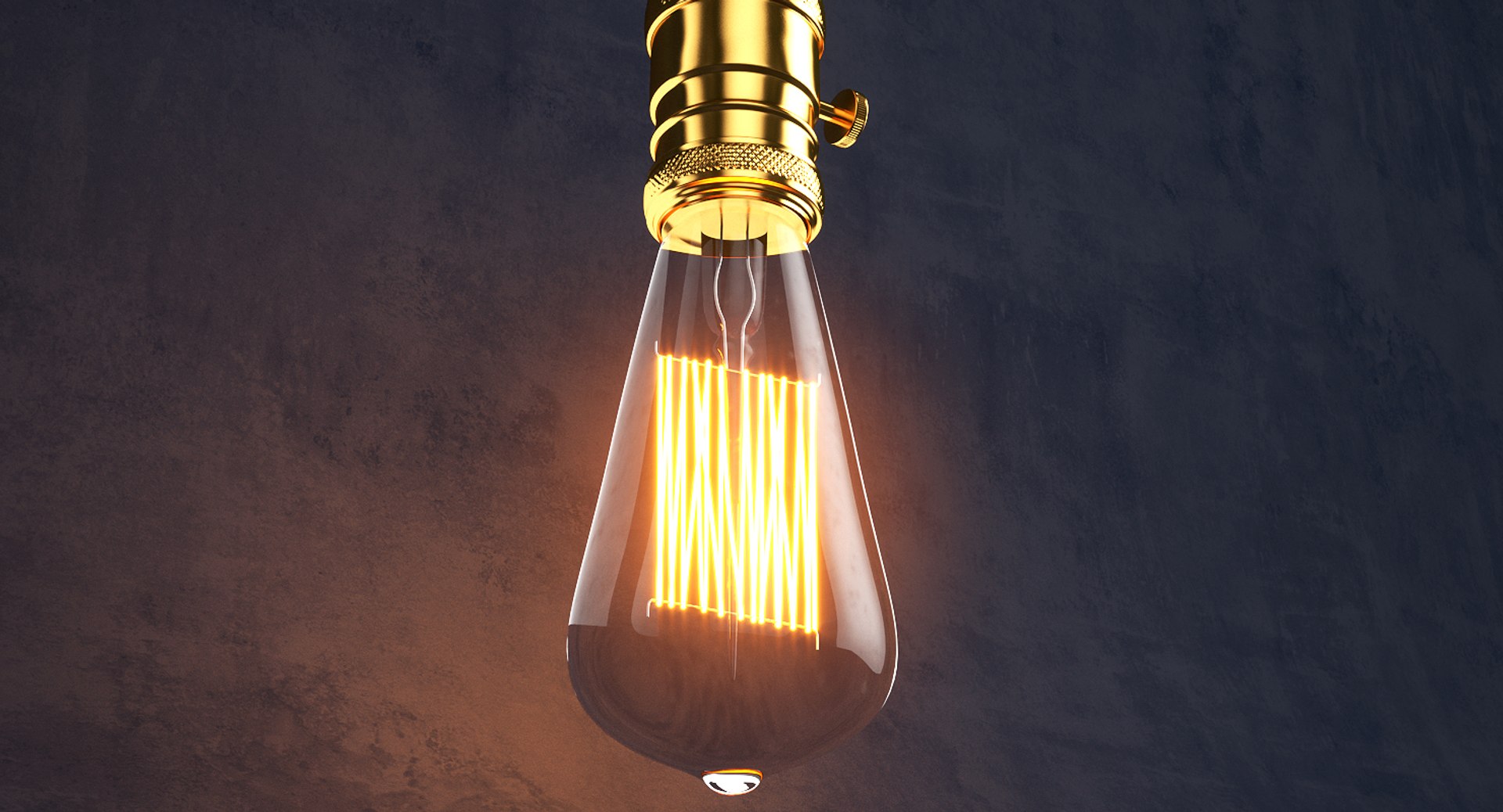 3D vintage retro light bulb - TurboSquid 1420753