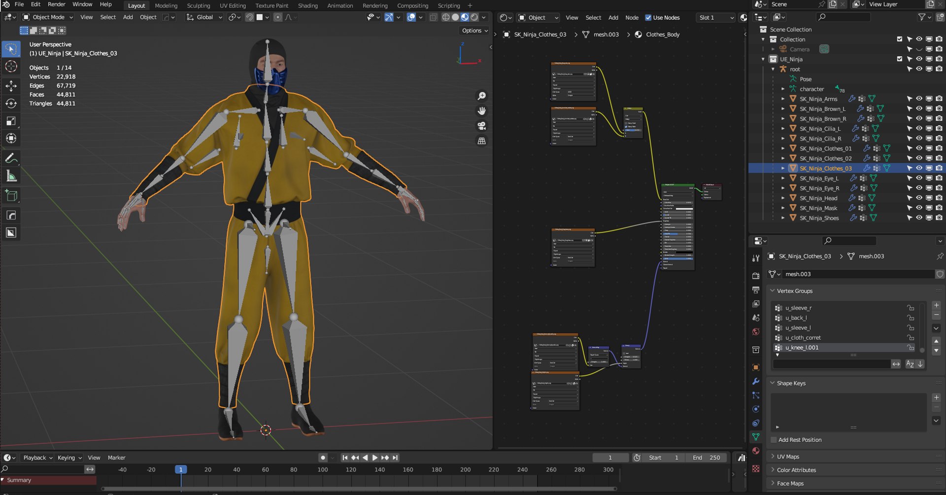 3D Ninja 03 Rig - TurboSquid 2003382