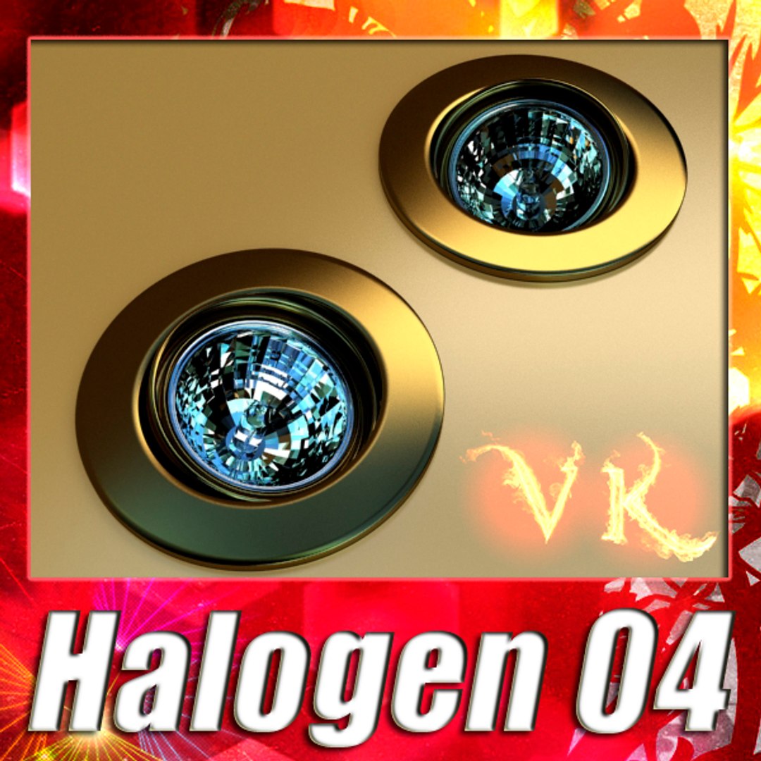 3d halogen lamp 04 model