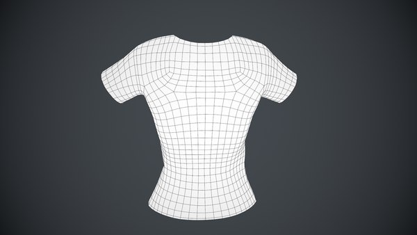 3D Female White T-Shirt Style 4 model - TurboSquid 1927236