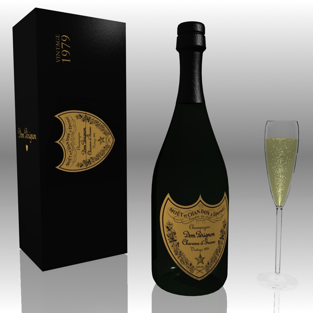 Vintage Dom Perignon Champagne 3d Model