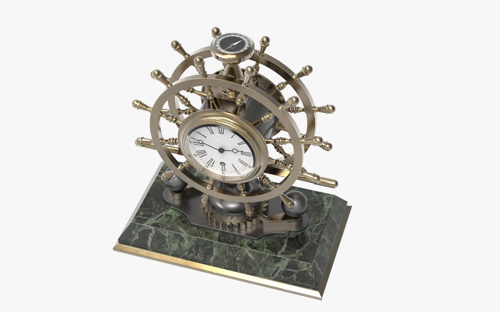 Ship Wheel Clock 3D Model - TurboSquid 1959595