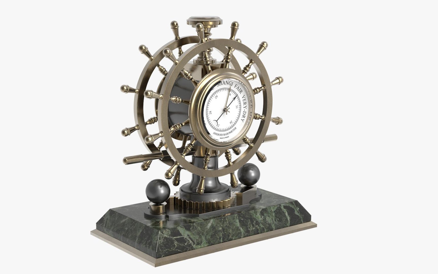 Ship Wheel Clock 3D Model - TurboSquid 1959595
