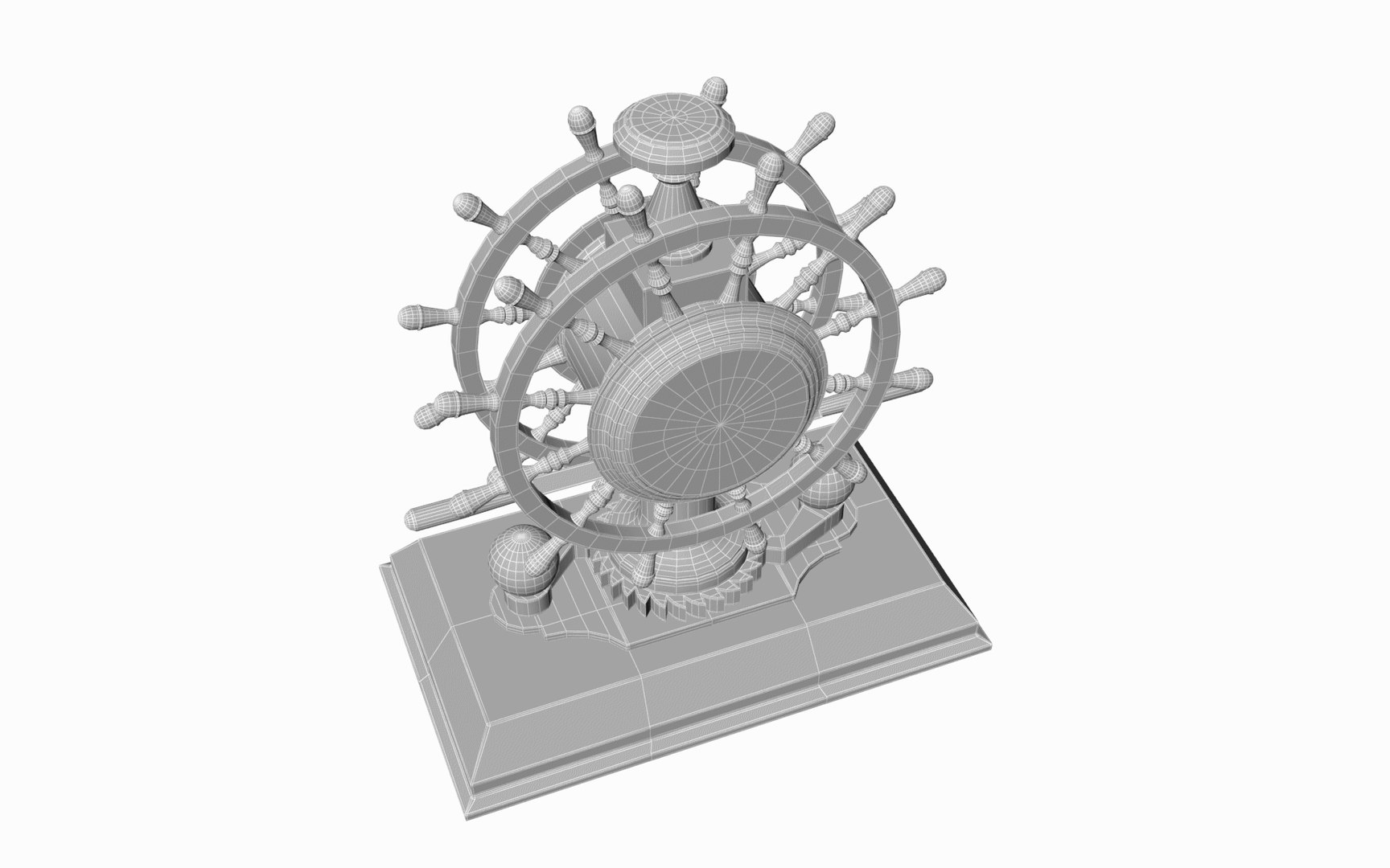 Ship Wheel Clock 3D Model - TurboSquid 1959595