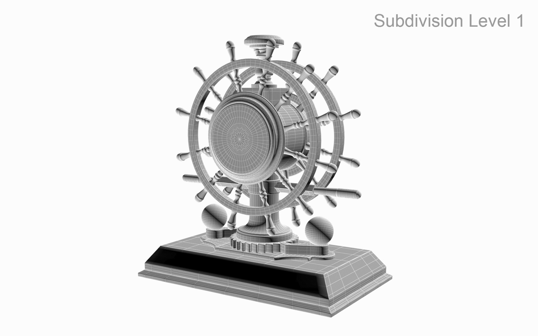 Ship Wheel Clock 3D Model - TurboSquid 1959595