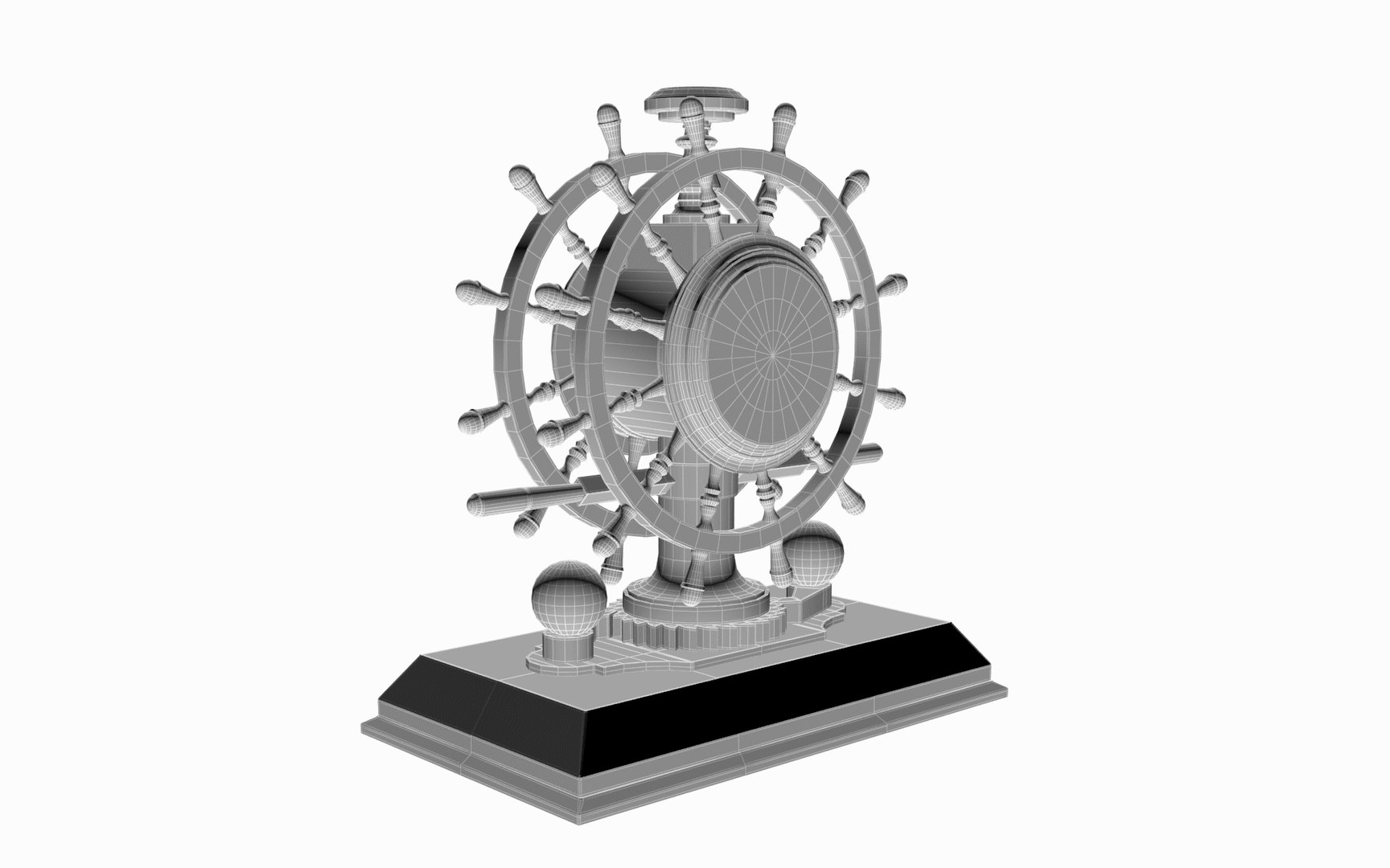Ship Wheel Clock 3D Model - TurboSquid 1959595
