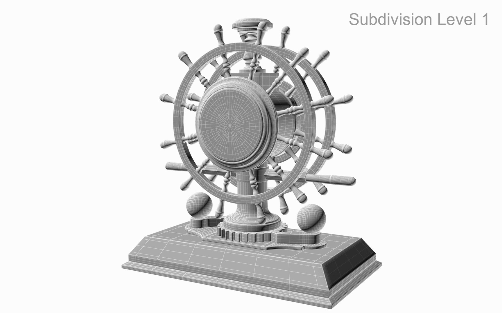 Ship Wheel Clock 3D Model - TurboSquid 1959595