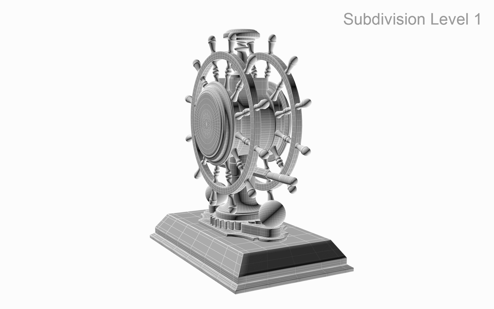 Ship Wheel Clock 3D Model - TurboSquid 1959595