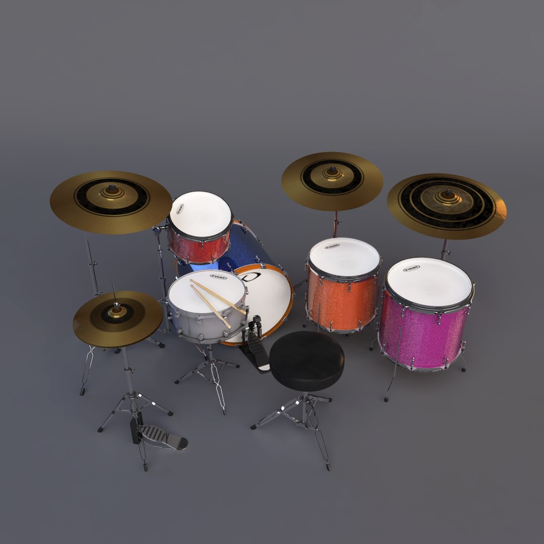 Dollymix Drumset 3d Model