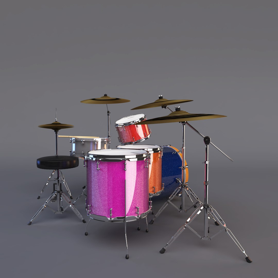 Dollymix Drumset 3d Model