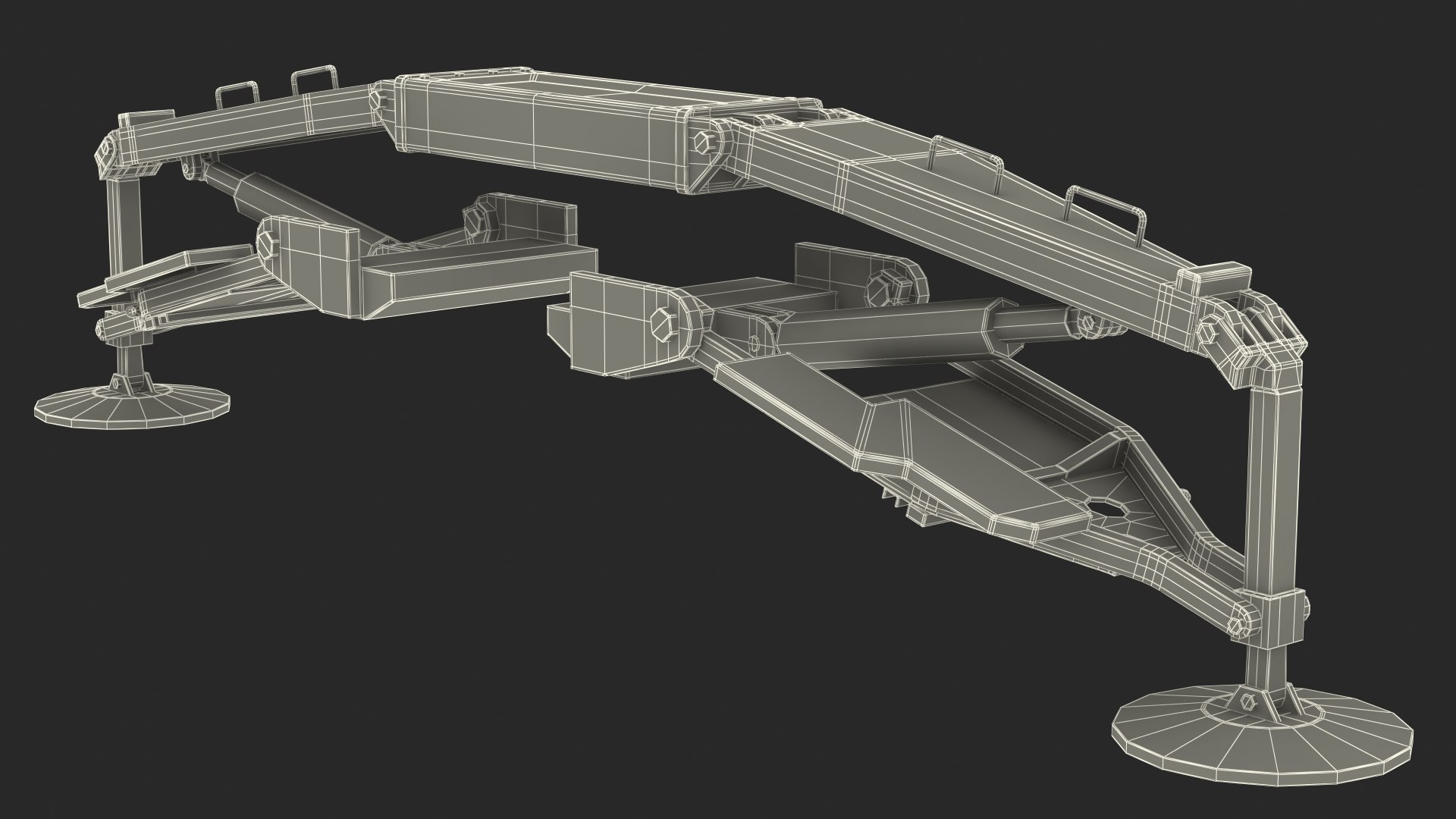 3D model heavy duty hydraulic legs - TurboSquid 1611720