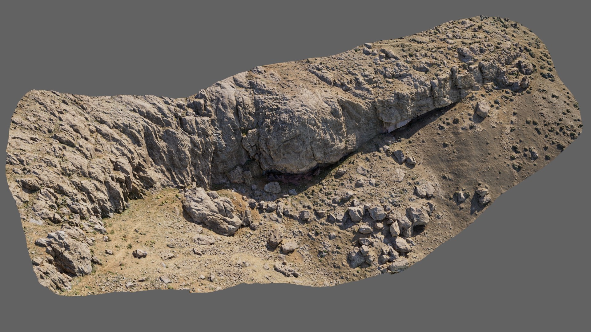 3D Big Cliff Terrain Scanned - TurboSquid 1928723