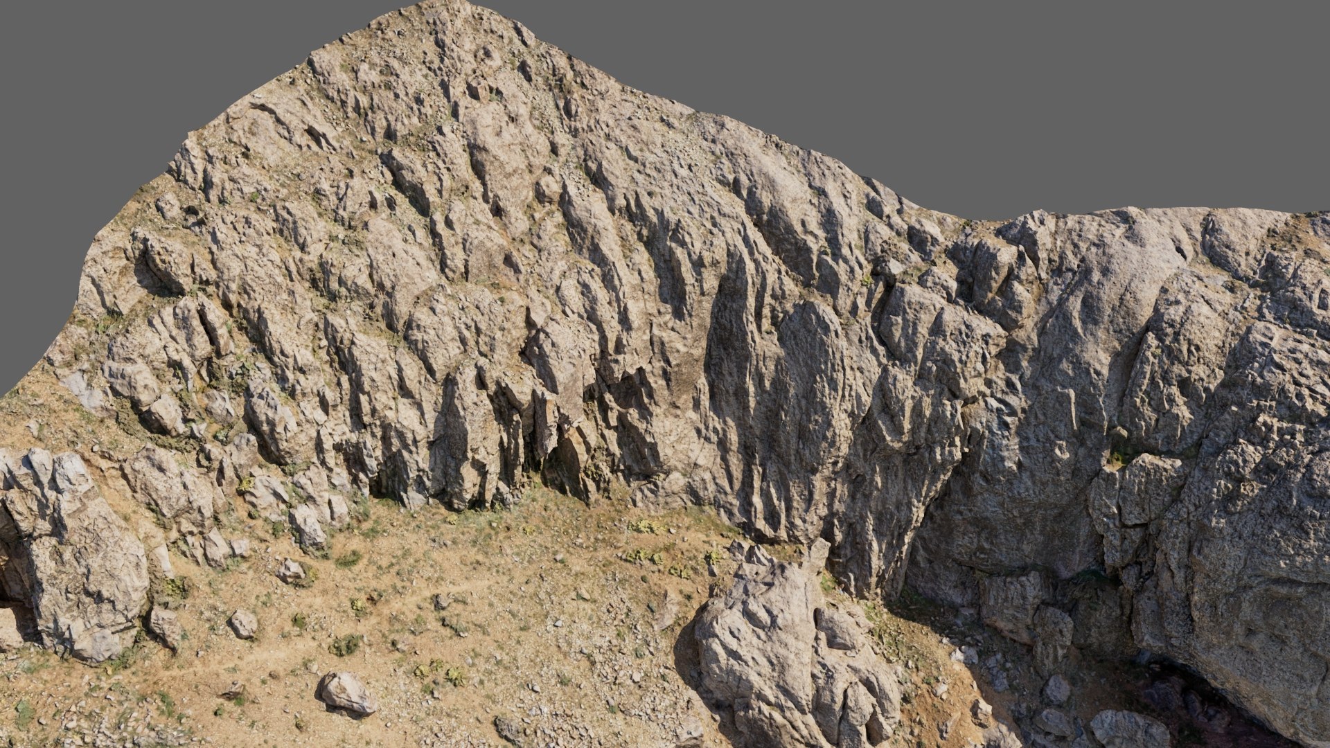 3D Big Cliff Terrain Scanned - TurboSquid 1928723